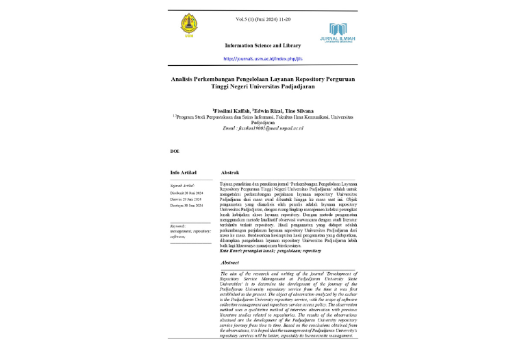 Mahasiswa Program Studi Perpustakaan dan Sains Informasi Fikom Unpad Kaji Layanan Repositori ...